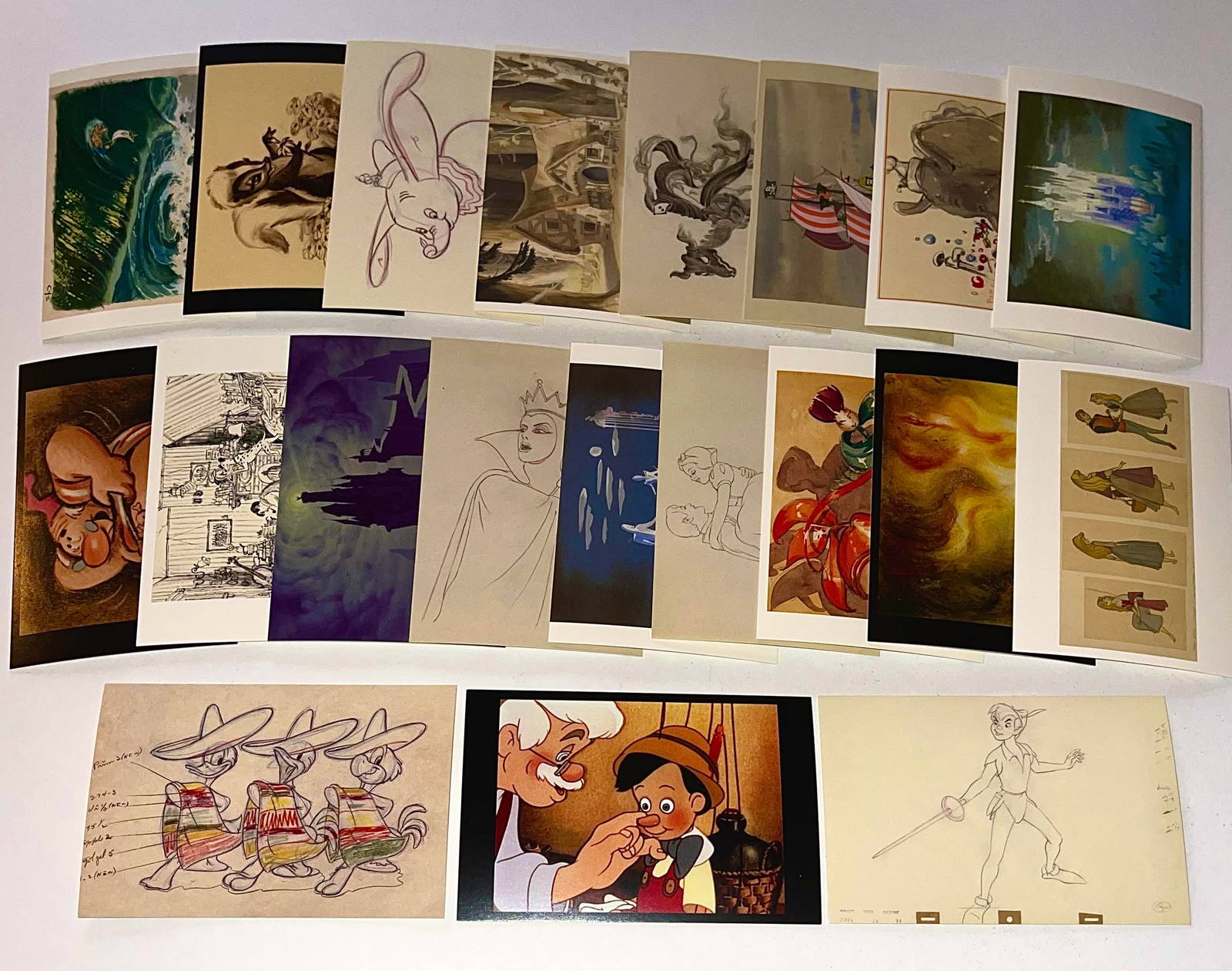 20 Beautiful Golden Age The Art Of Disney Postcards - B Auction