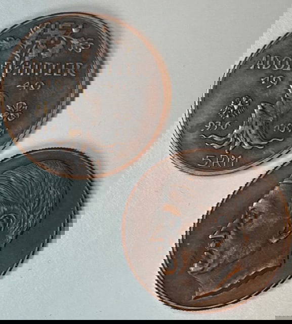 Ww2 German 1940 Exonumia Heavy Copper Medallion Token Auction