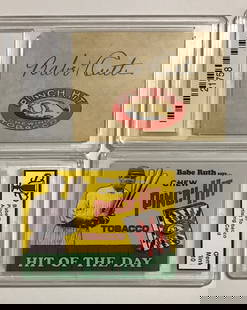 Babe Ruth Tobacco Advertising Baseball Card Auction