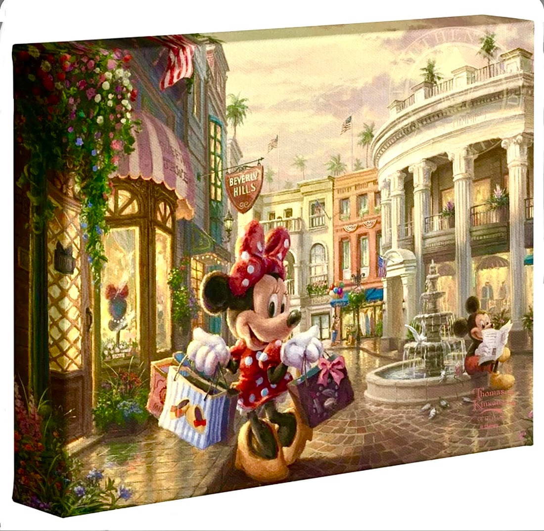 Walt Disneys Minnie Mouse On Rodeo Drive Art By Thomas Kinkade Studios ...