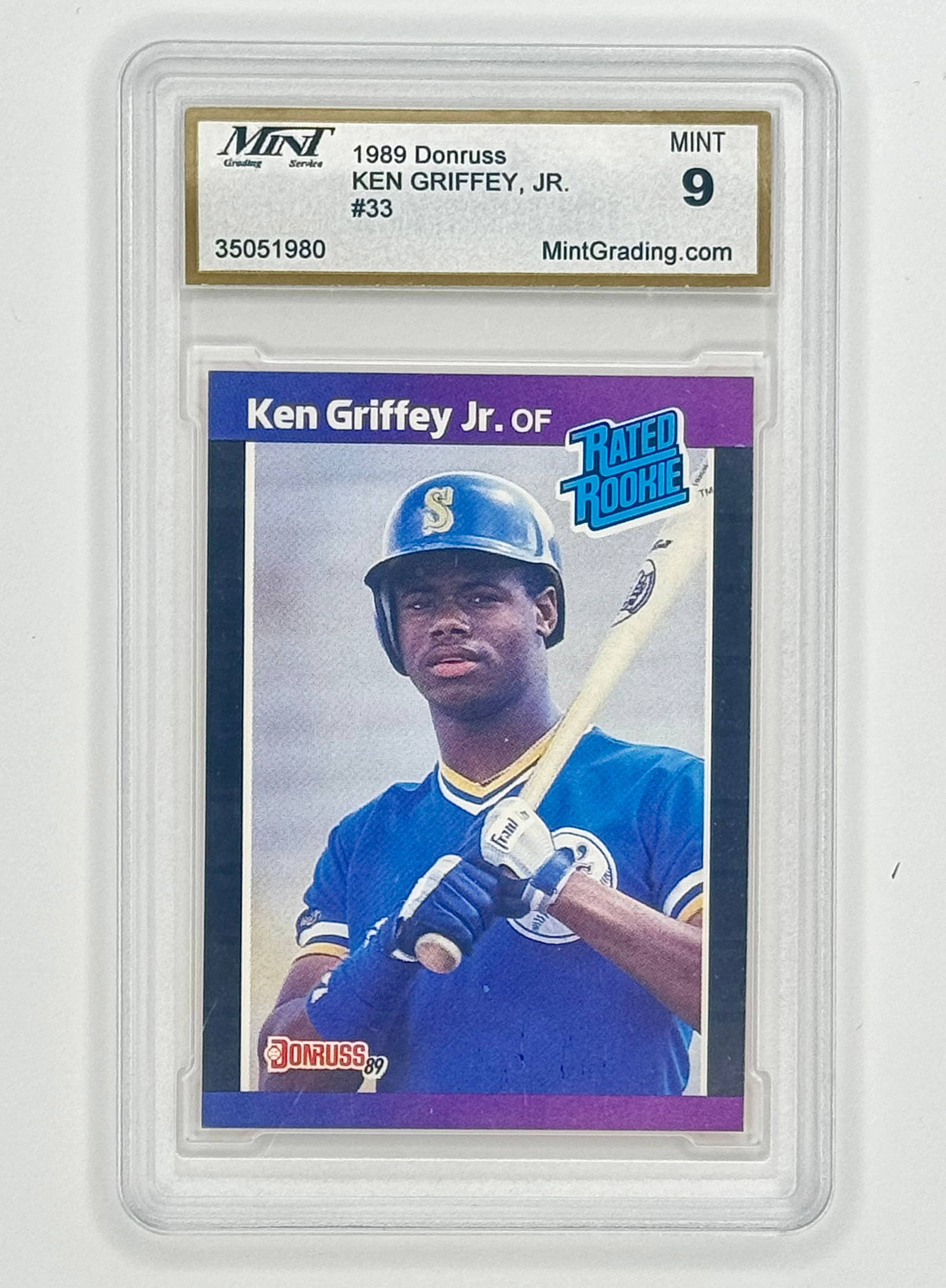 Graded Mint Ken Griffey Jr 1989 Donruss Rookie Baseball Card Auction