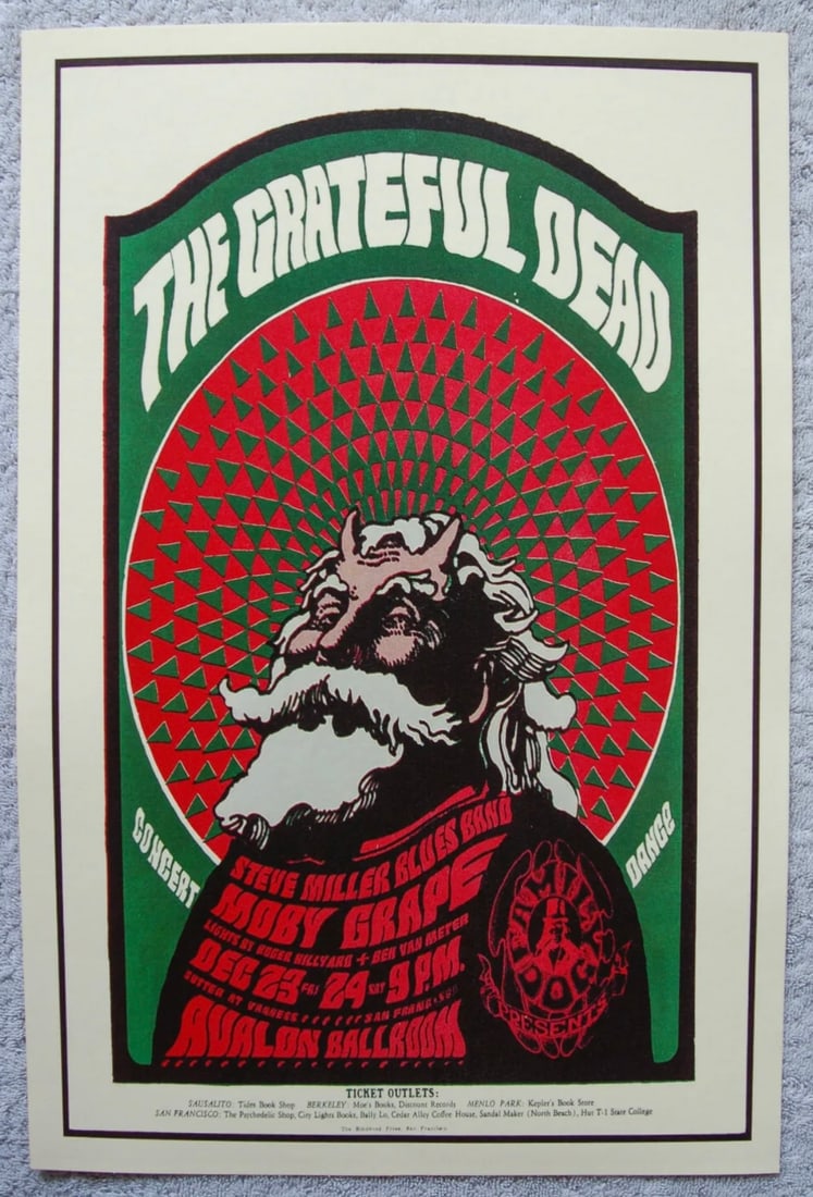 The Grateful Dead Concert Poster 12 X 18 Auction