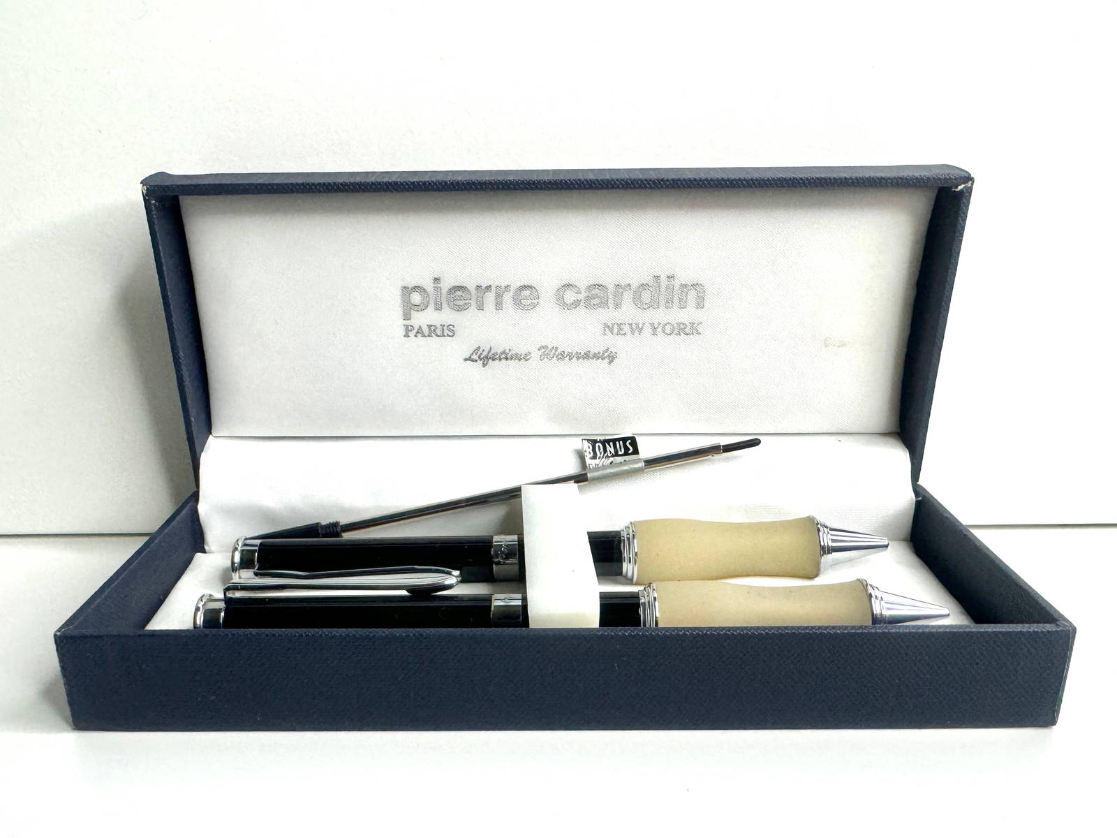 Vintage Pierre Cardin Pen And Pencil Set + Bonus In Original Box Auction
