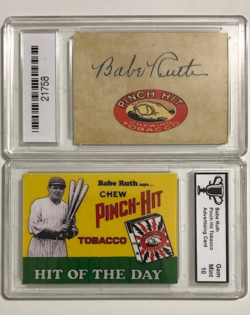 Babe Ruth Tobacco Advertising Baseball Card Auction