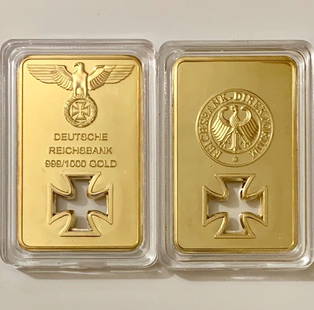 1oz .999 German Gold Clad Deutsche Reichsbank Bar