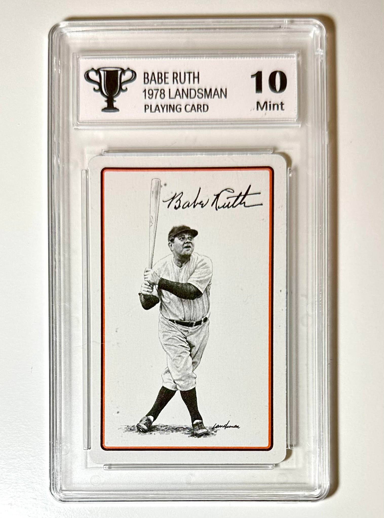 Gem 10 Landsman Babe Ruth Baseball Playing Card Auction