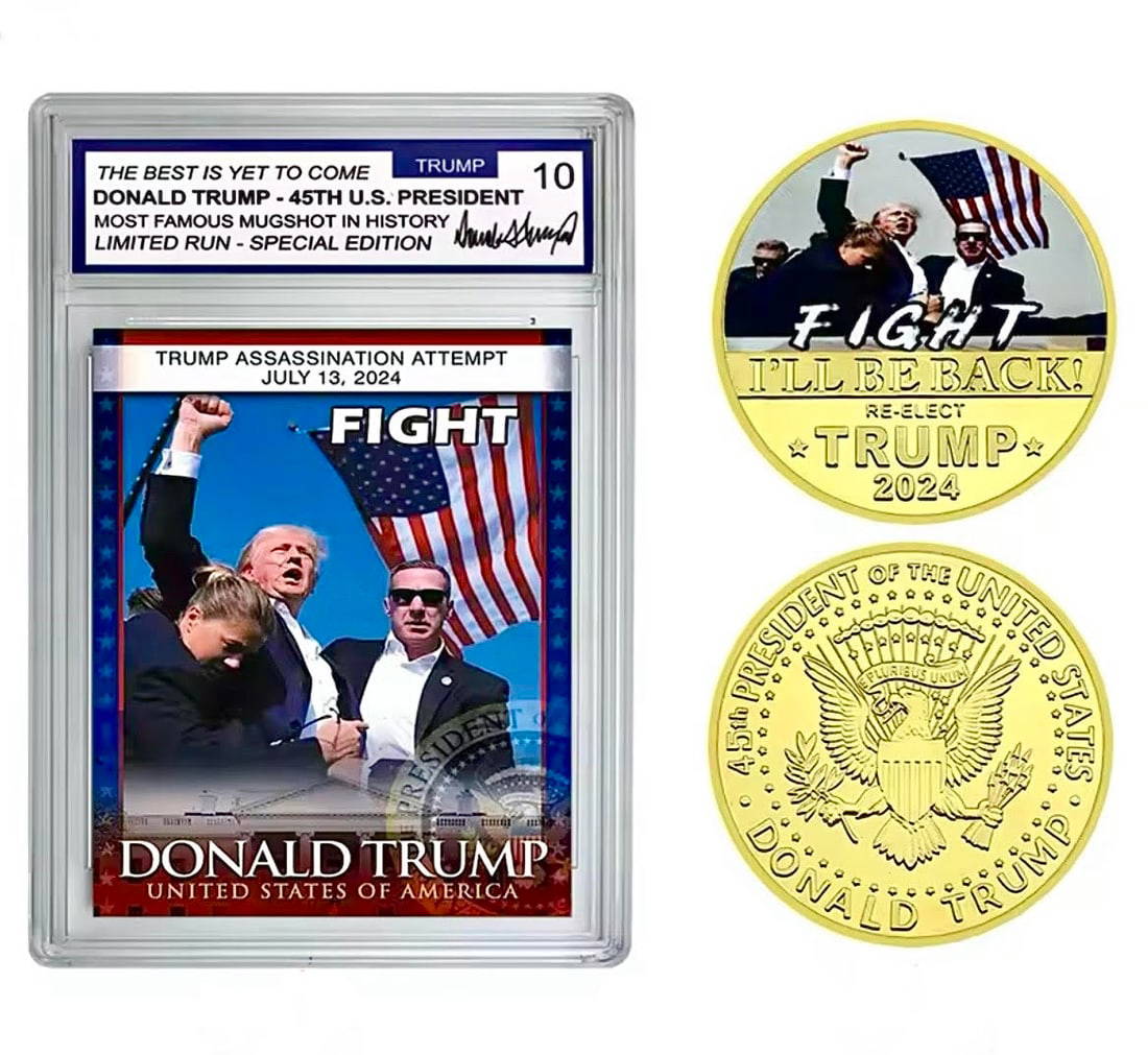 Rare Ltd Edition Donald Trump Assassination Attempt Card And Coin Auction