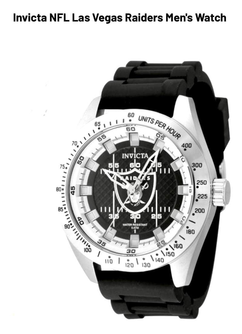 New Authentic Licensed Invicta Las Vegas Raiders Mens Watch Auction