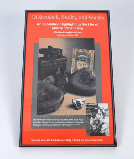 Cia Poster Highlighting Sportsman And Us Spy "moe" Berg