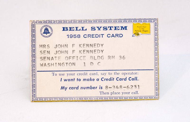 John F Kennedy's 1958 Bell System Credit Card
