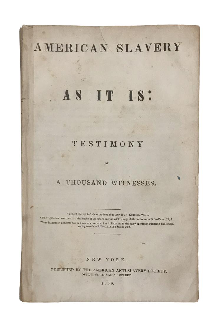 1839 American Anti-Slavery Society Book