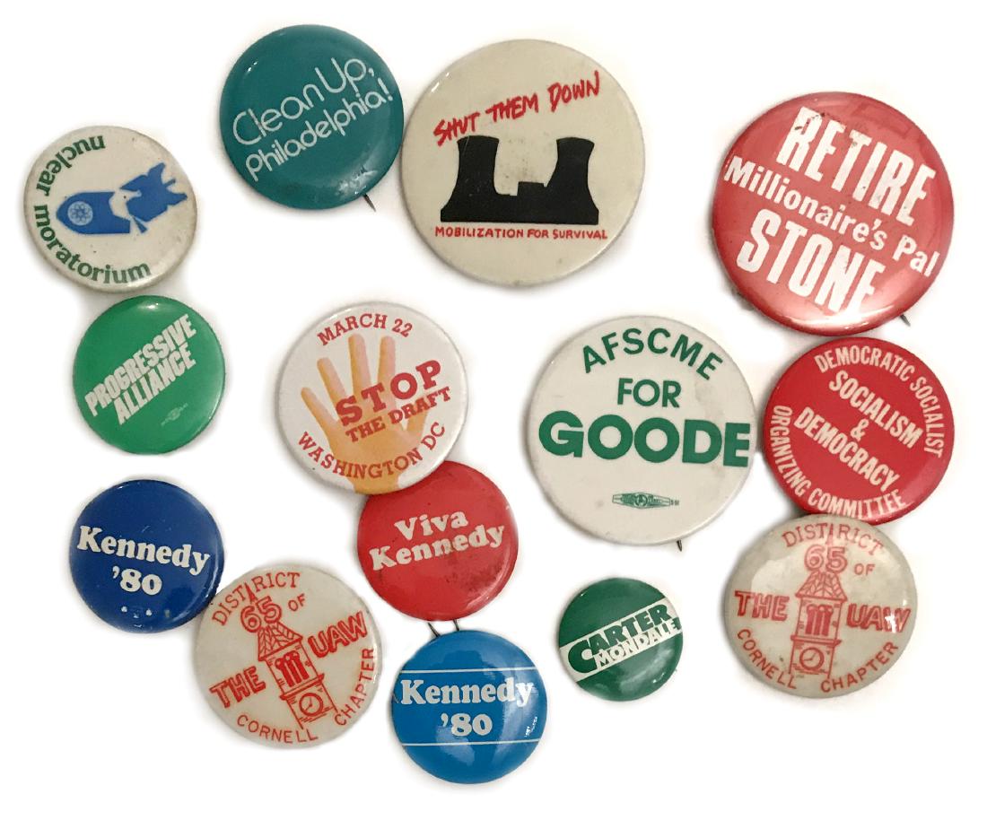 Assortment of 14 Vintage Civil Rights buttons