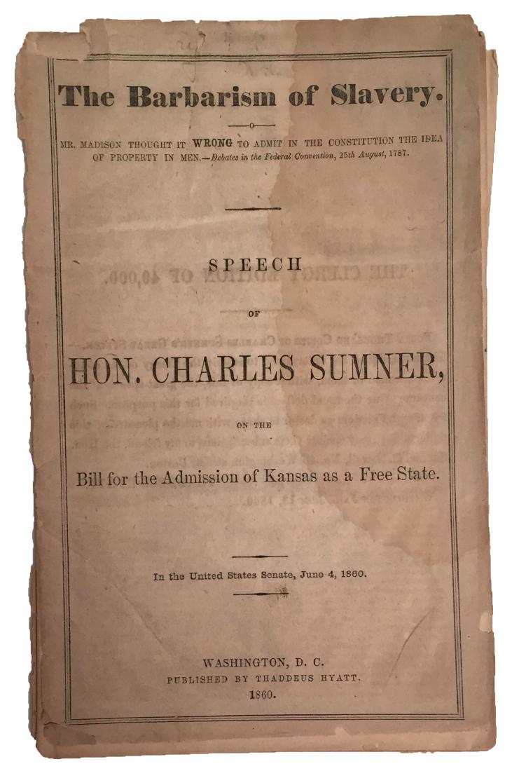 Barbarism of Slavery Pamphlet, 1860