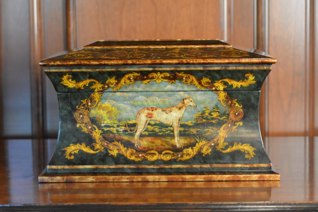 Victorian Style Hand Painted Treasure Chest