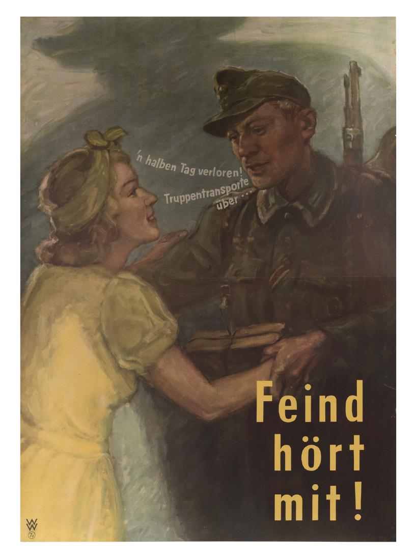 "The Enemy Listens" German War Poster