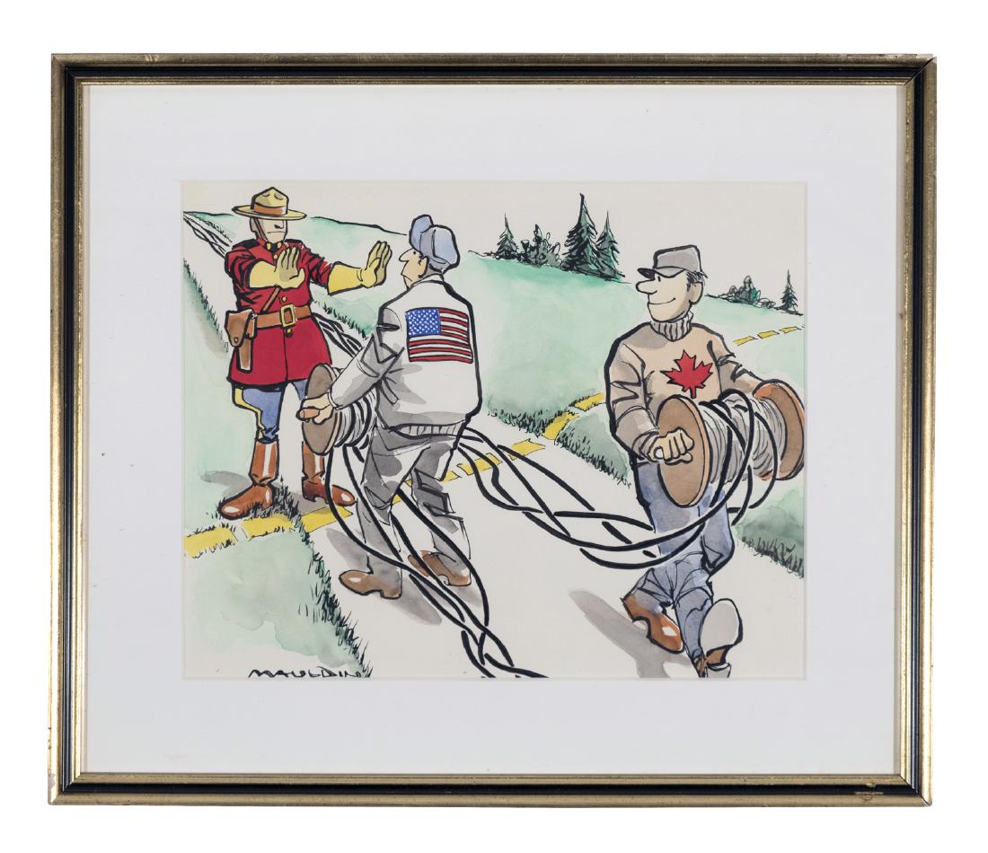 Canadian - US Border Original Cartoon