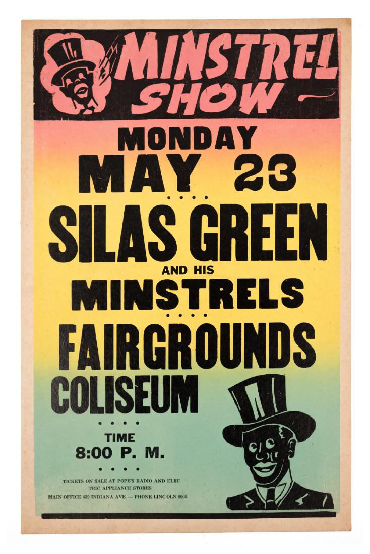 Minstrel Show Window Card