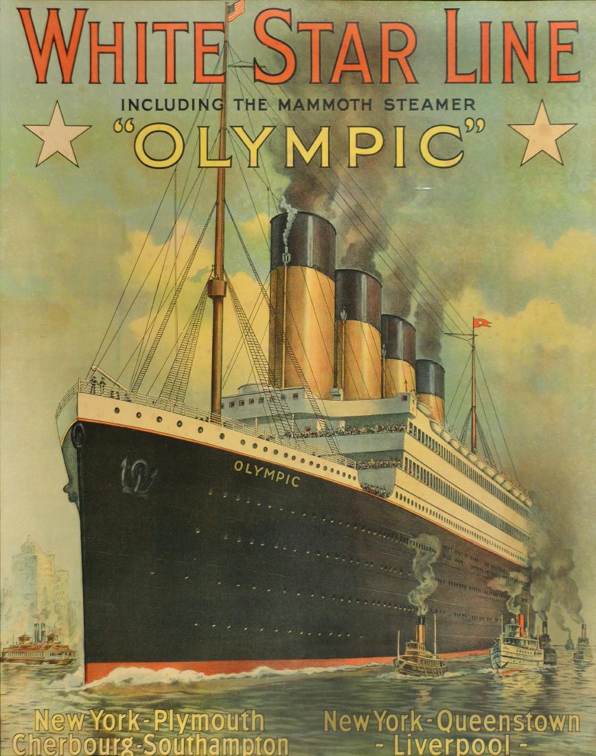 Olympic White Star Line Poster - Jul 20, 2019 | Guernsey's in RI