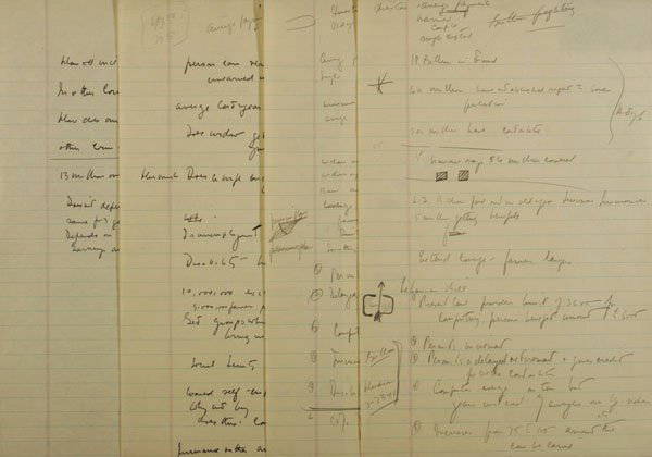 Senator John F. Kennedy Notes