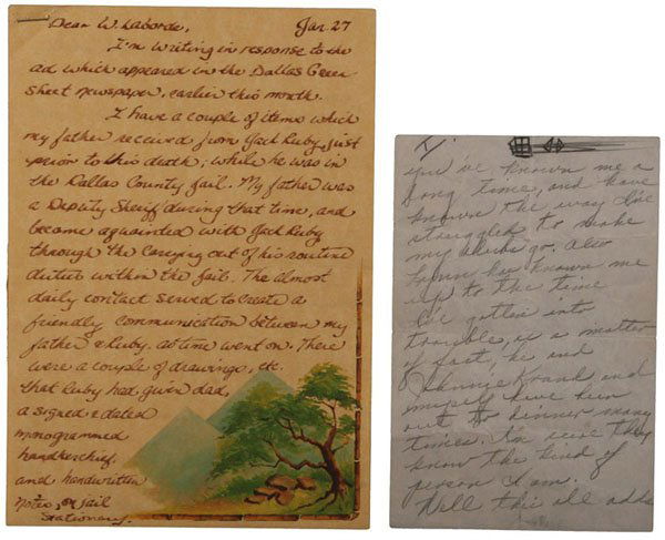 Jack Ruby Signed Prison Letter