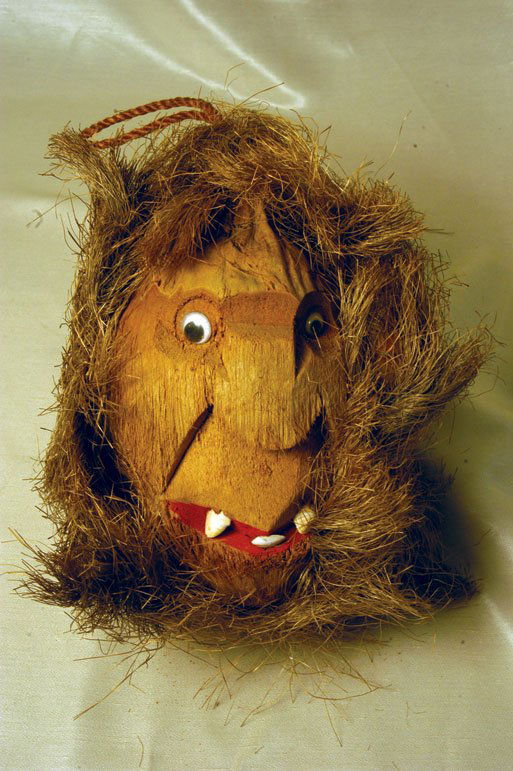 Elvis Presley Carved Coconut Head