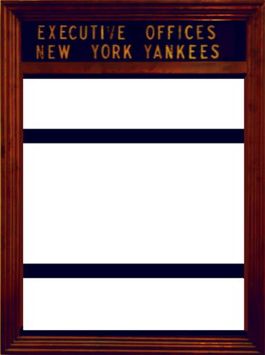 Metal Signholder For New York Yankees Executive Of