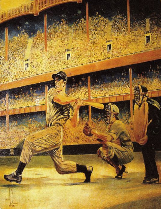 282B: Joe DiMaggio painting by Frank Lanning
