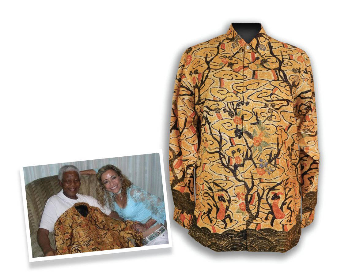 Nelson Mandela’s Orange Print “madiba” Shirt Auction