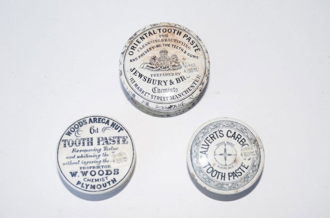 British Tooth Paste Jars (3)