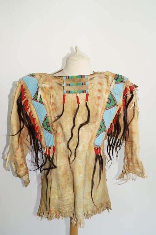 Nez Perce "War Shirt" Scalp Locks & Ermine