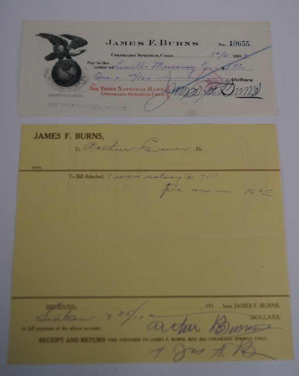 Autograph of James Burns - Oct 08, 2013 | Guernsey's in NY