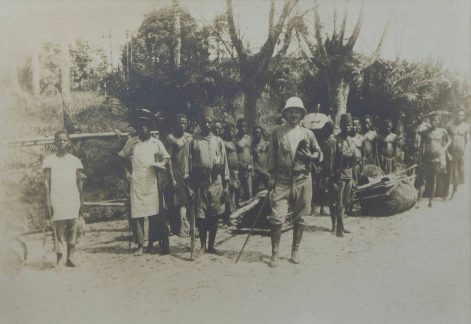 Original Photo In Congo Colonial Era Of An Official Visiting Congolese ...