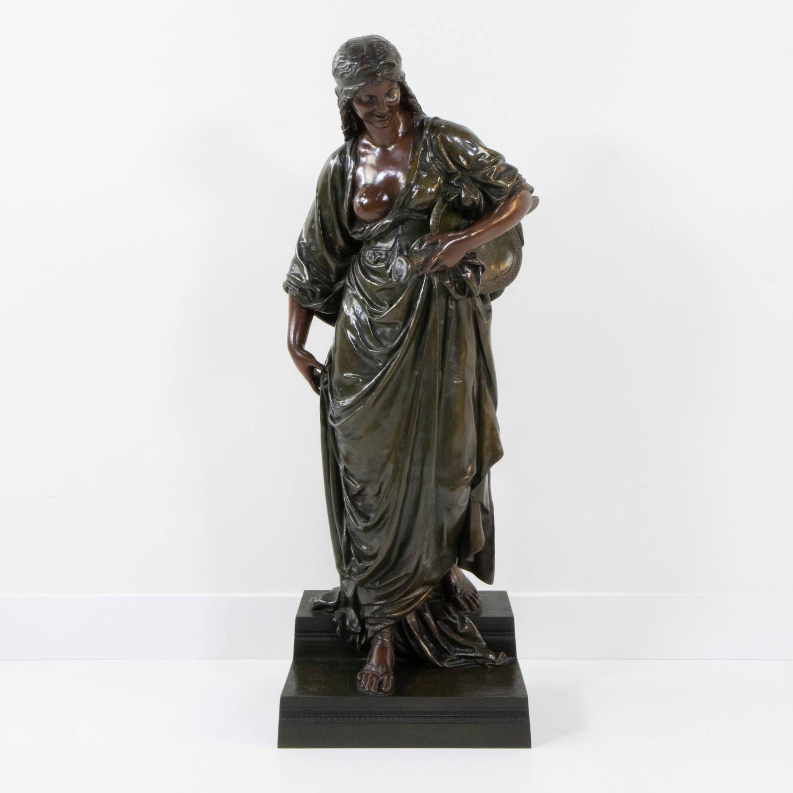 Henry Etienne Dumaige (1830-1888), Large Bronze Sculpture ?judith With ...