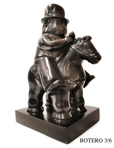 FERNANDO BOTERO "Pedrito on Horse " Great Bronze Sculpture Sealed ...