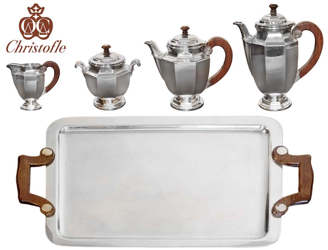 Mid Century Christofle Silver Plated Tea Set