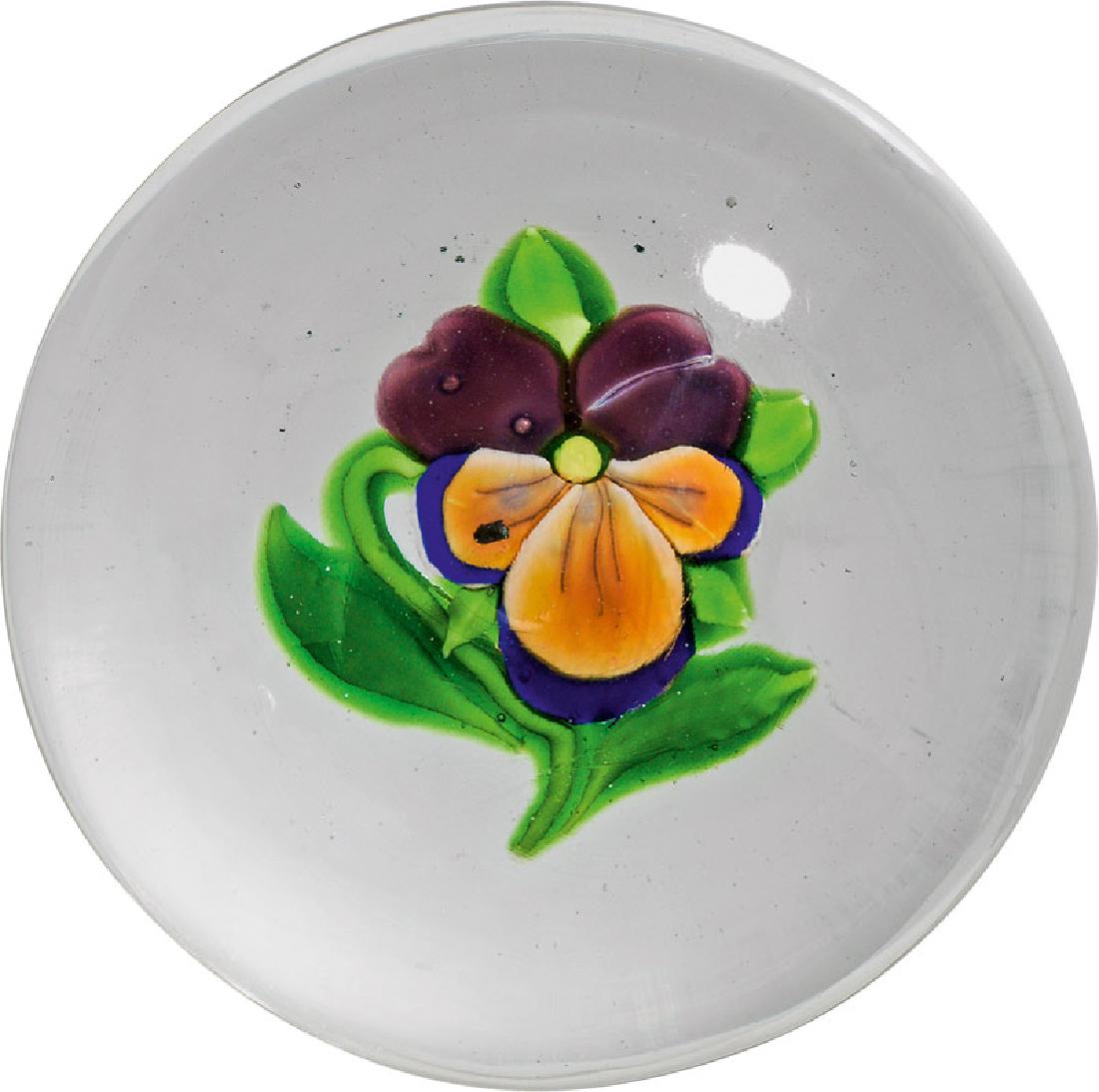 Paperweight with pansy