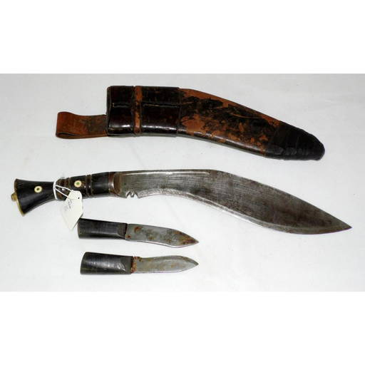 Indian Gurkha Kukri Fighting Knife And Scabbard