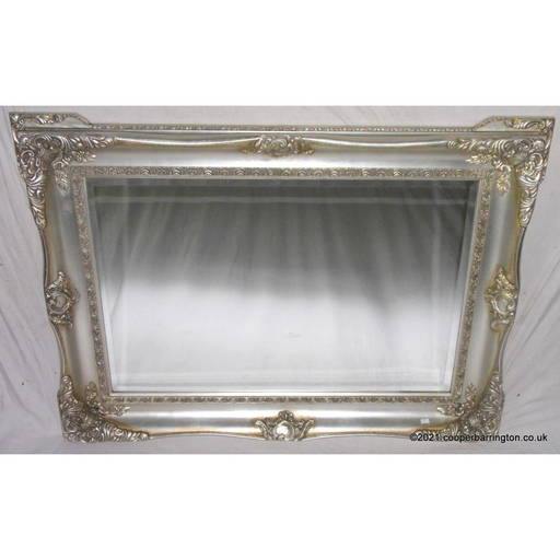 Classic Silver Swept Rectangular Wall Mirror