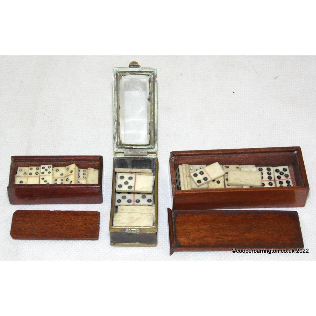 Vintage Sets Of Miniature Dominoes