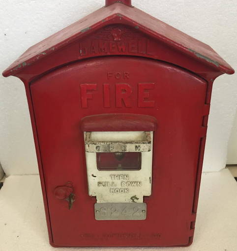 Vintage Cast Iron Firebox By Gamewell Co., Newton, Mass