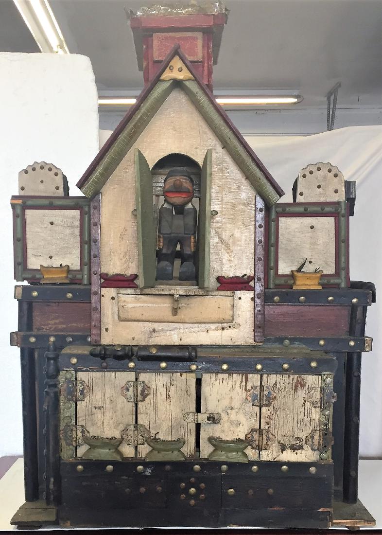 German Hand Carved Folk Art Puppet Show