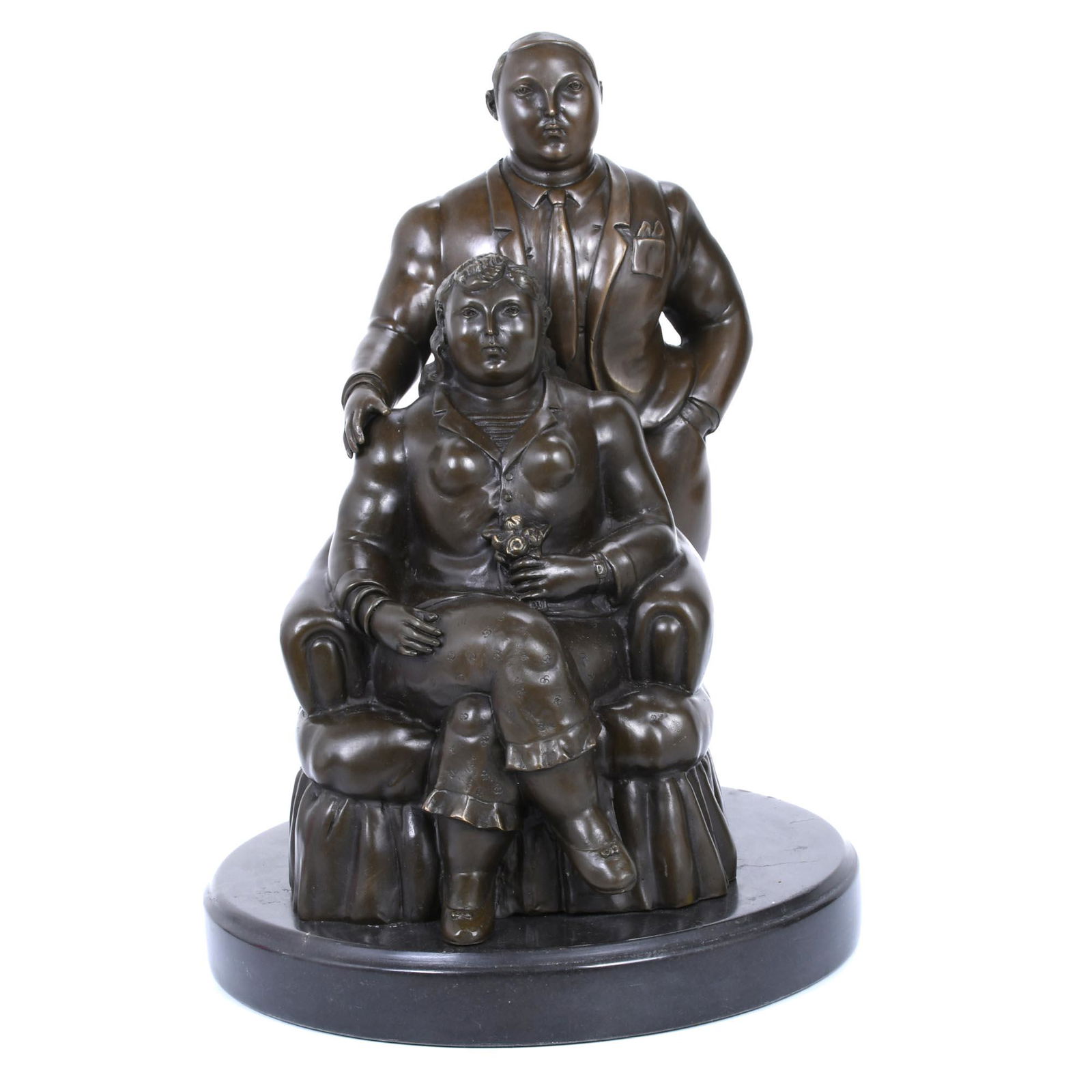 After Models By Fernando Botero (1932). "couple".