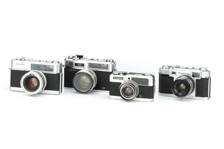 Four 35mm Rangefinder Style Cameras,