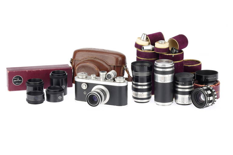 A Corfield Periflex I 35mm Camera And Lenses