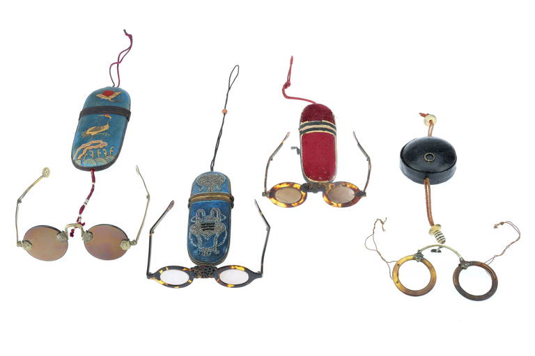 Four Pairs Of Antique Chinese Spectacles,
