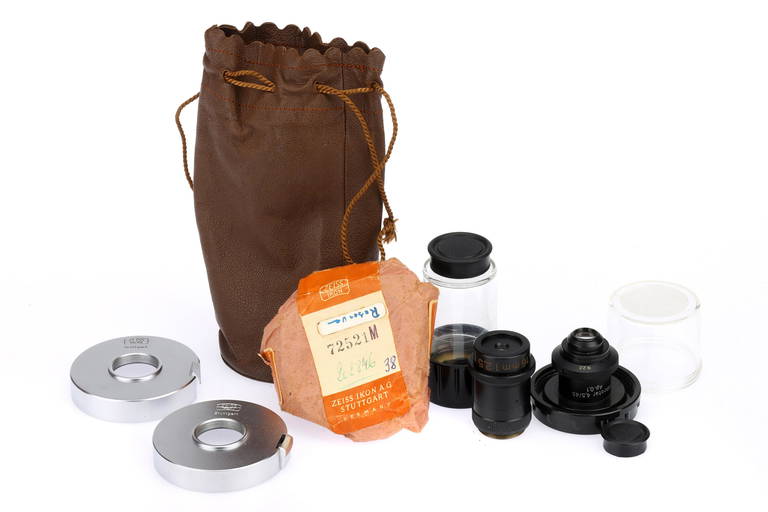 A Zeiss Ikon Contax Microscope Objective Lens & Adapter Kit,