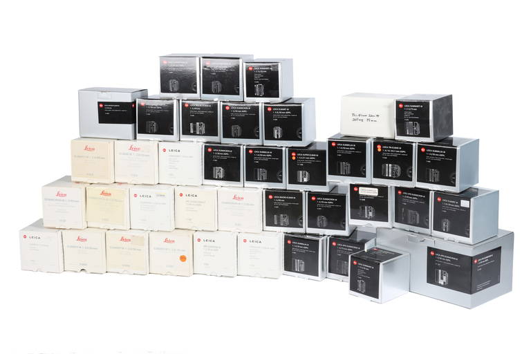 A Selection Of Empty Leica M Lens Boxes,