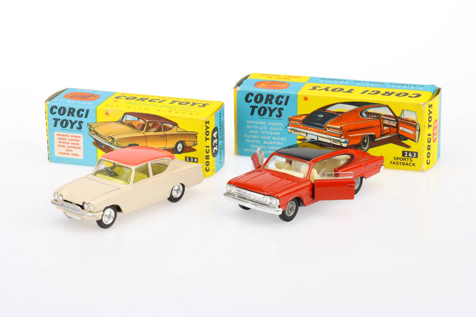 Boxed Corgi 234 Ford Consul Classic And 263 Marlin Rambler, Auction