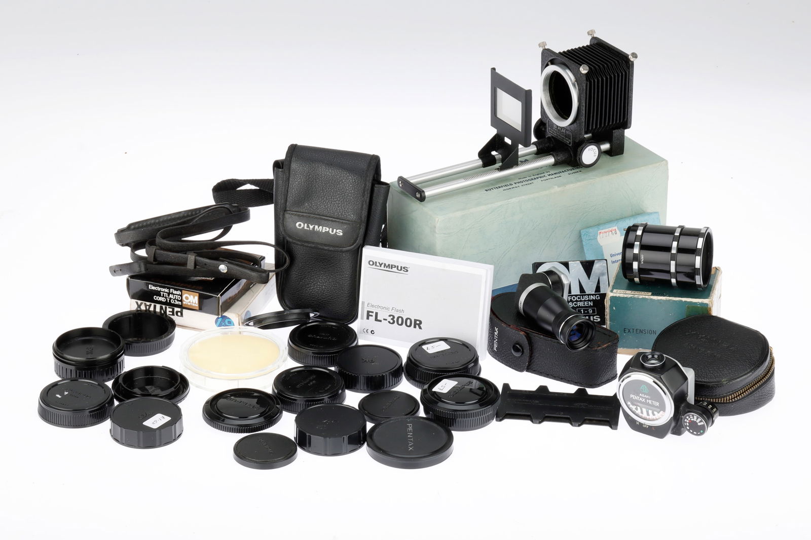 A Small Selection Of Pentax And Olympus Camera Accessories Auction