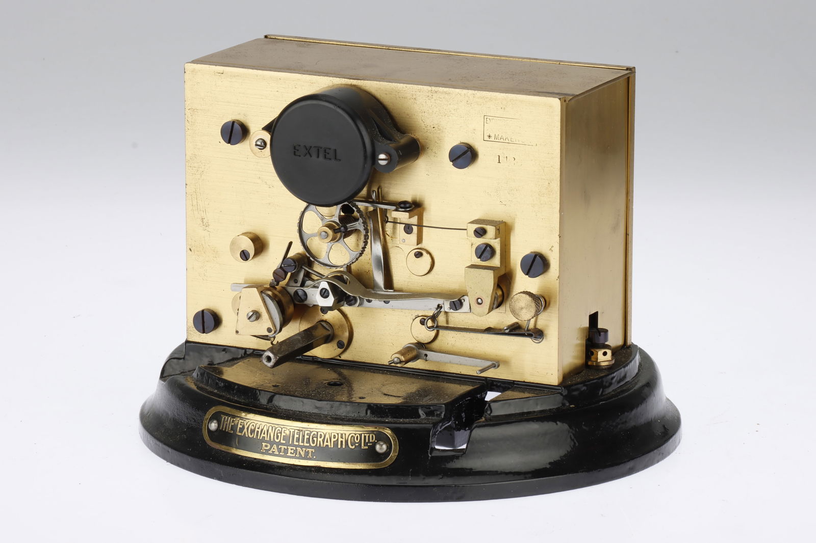 Brass Stock Ticker Telegraph Machine, Auction